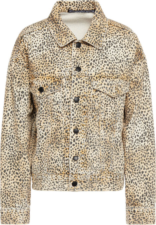 Alexander Wang Leopard-print denim jacket - ShopStyle