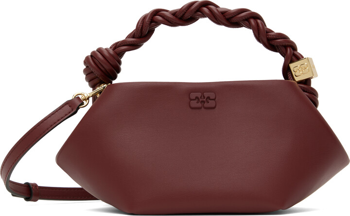 Ganni Burgundy Mini Bou Bag - ShopStyle