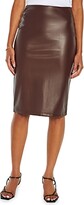 Three Dots Bianca Faux Leather Pencil Skirt - ShopStyle