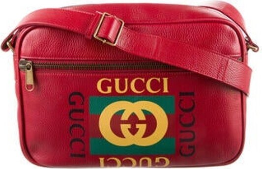 Gucci Logo Leather Shoulder Bag w/ Tags - ShopStyle