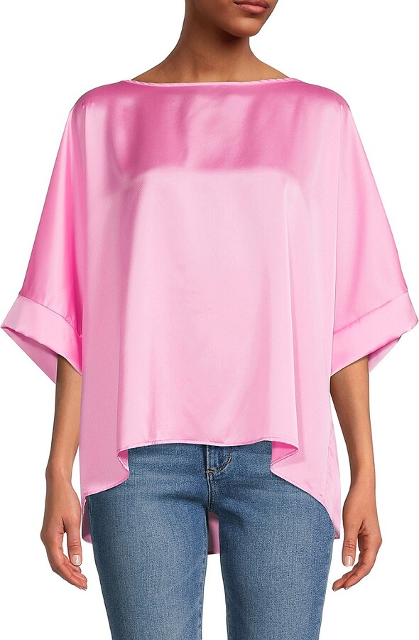 Renee C. Oversized Satin Top - ShopStyle