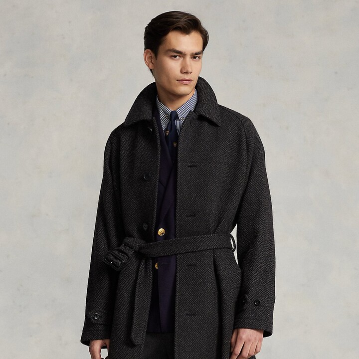 Ralph Lauren Wool Tweed Balmacaan Coat - ShopStyle