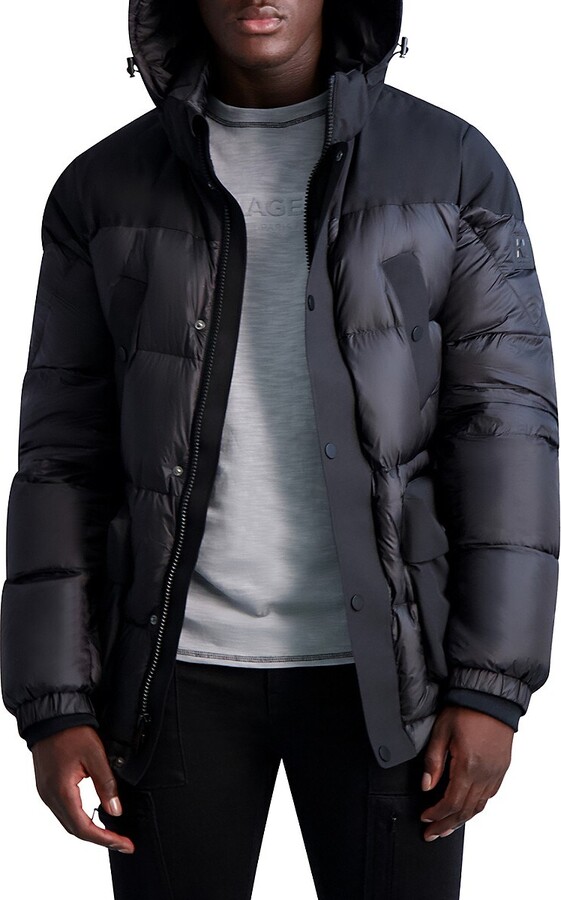 Karl Lagerfeld Paris Hooded Puffer Jacket - ShopStyle