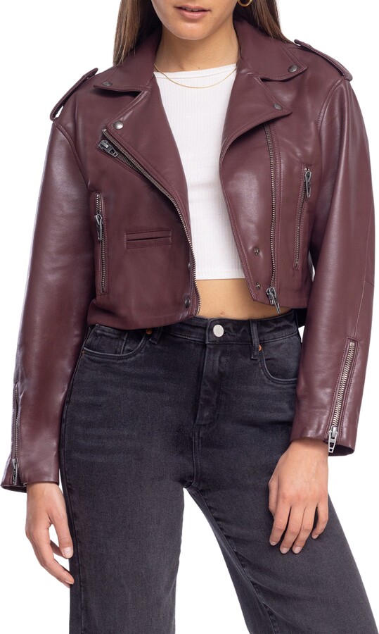 Blank NYC Faux Leather Crop Moto Jacket - ShopStyle
