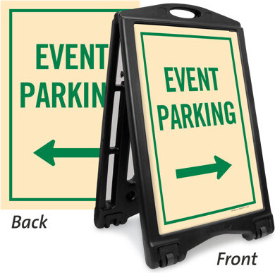 SmartSign Event Parking (With Arrows) Portable Sidewalk Sign ...