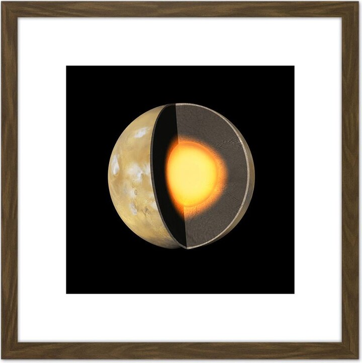 Artery8 Space NASA Planet Mars Interior Core Mantle Illustration 8X8 ...