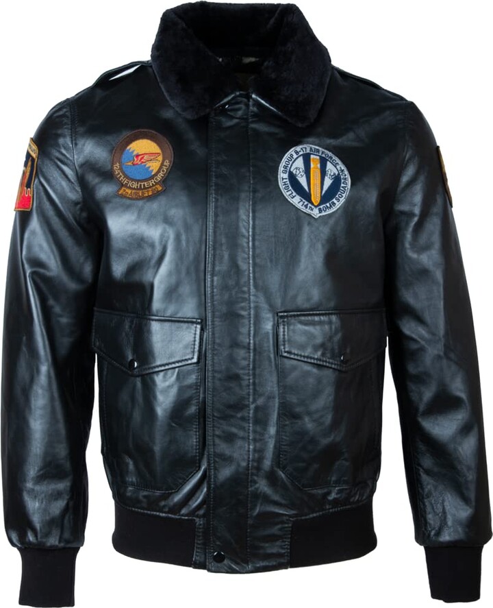 Aviatrix Men's Real Leather Aviator Pilot Flight Bomber Jacket (B406) L ...
