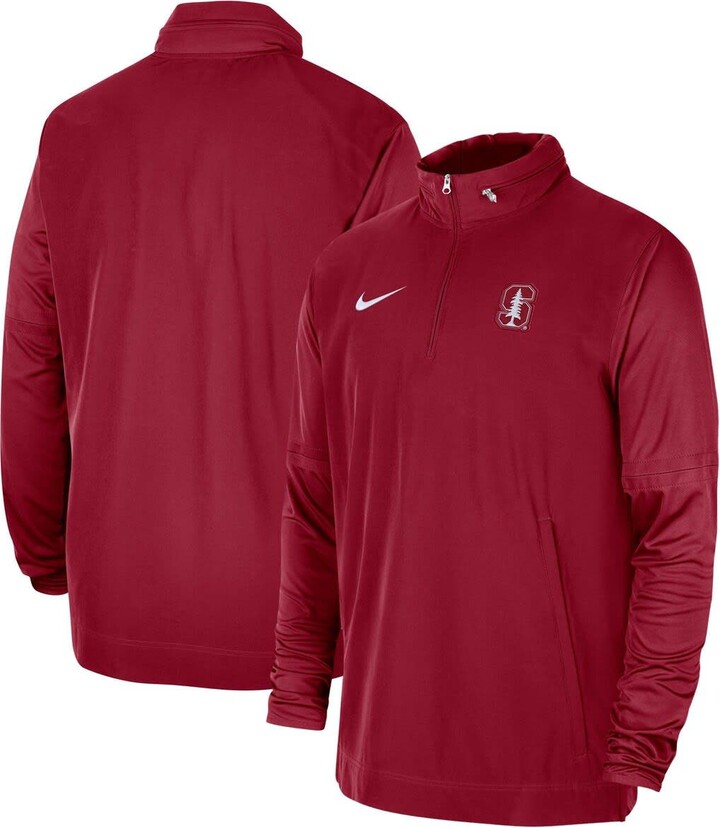 Nike Men's Cardinal Stanford Cardinal 2023 Coach Half-Zip Hooded Jacket ...