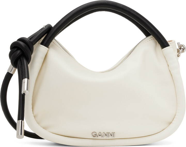 Ganni White Mini Knot Bag - ShopStyle