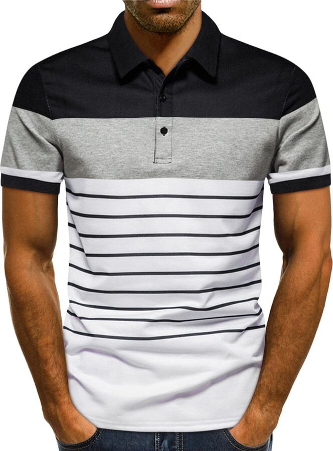 Cenlang Mens Vintage 60s Short Sleeve Aztec Print Polos Golf Shirts Dry ...