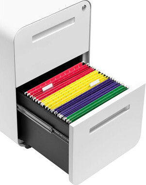 Inbox Zero Nisim 2 Drawer Mobile File Cabinet with Lock - Under Desk ...