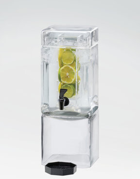 Cal-Mil 1.5 Gallon Square Glass Beverage Dispenser with Infusion ...