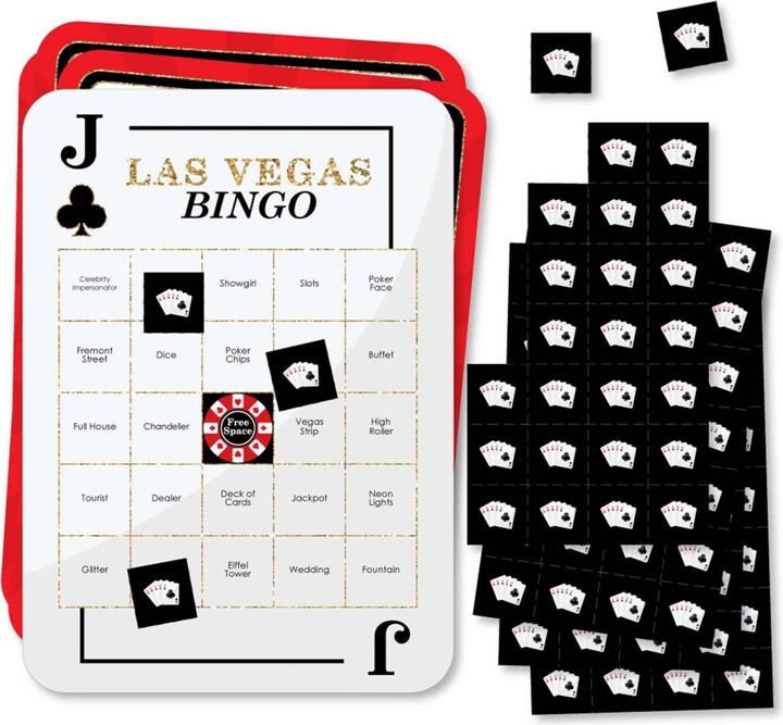 Big Dot Of Happiness Las Vegas - Bar Bingo Cards and Markers - Casino ...