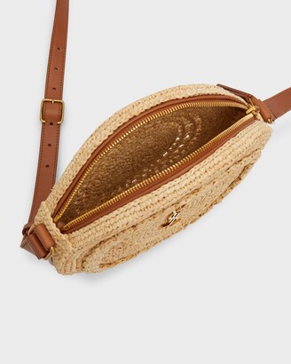 Saint Laurent Round Raffia Crossbody Bag - ShopStyle