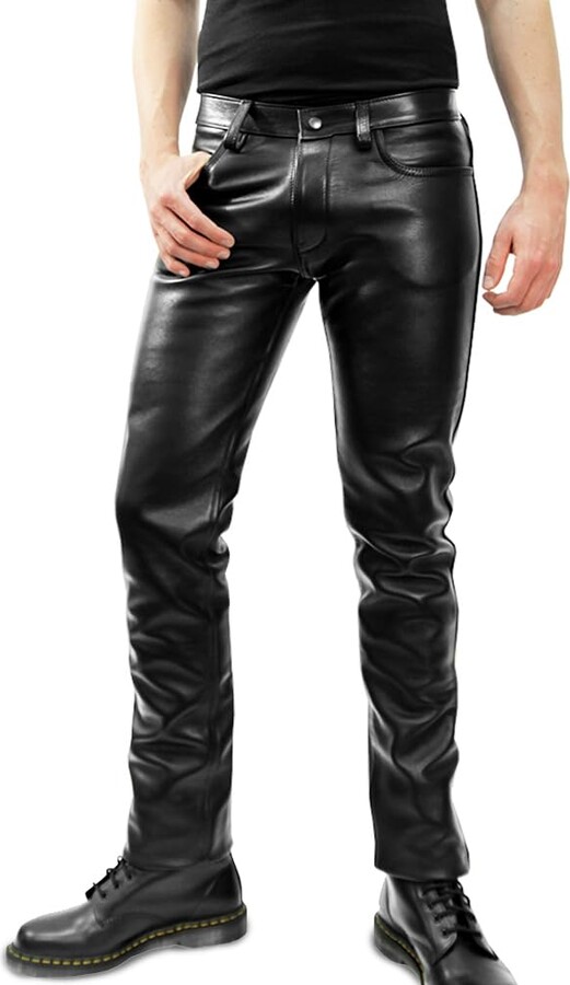 Bockle® 7 BoB Pants Skinny Leather Pants Men Jeans - ShopStyle Formal ...