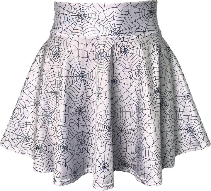 Peridot Clothing Spider Web Skater Mini Skirt - Made in USA - Halloween ...