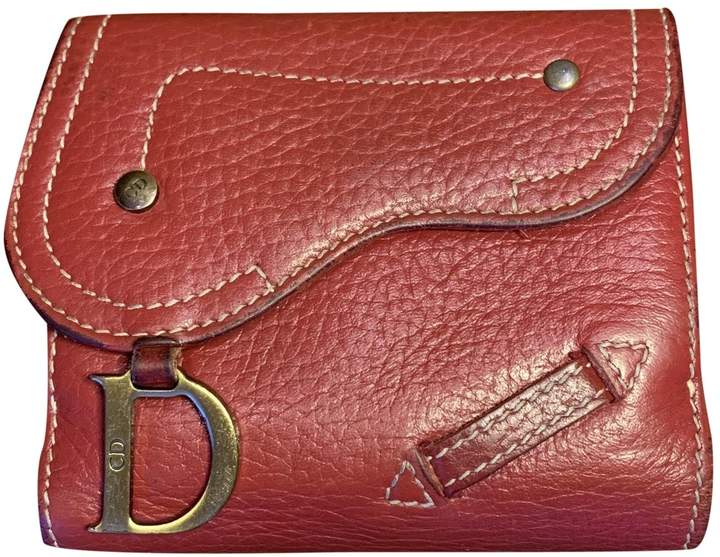 Christian Dior Saddle Red Leather Wallets - ShopStyle
