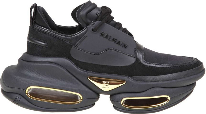 Balmain Sneakers In Leather And Fabric - ShopStyle