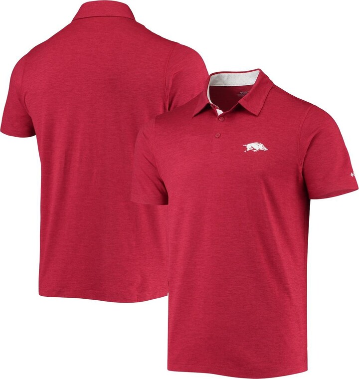 Columbia Men's Cardinal Arkansas Razorbacks Tech Trail Omni-Shade Polo ...