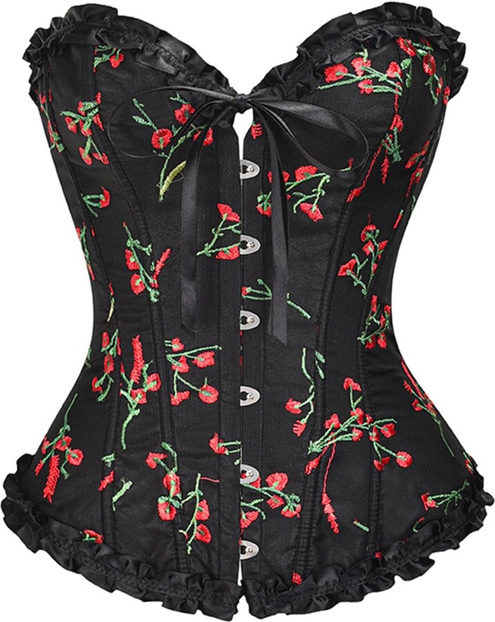 Saingace Light Blue Bustier Plus Size Outfit Corset Top Cup Women'S ...