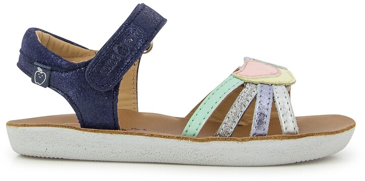 SHOO POM Kids Goa Piou Sandals in Leather with Touch 'n' Close ...