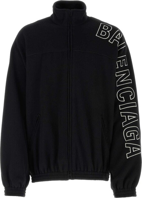 Balenciaga Logo Printed Highneck Track Jacket - ShopStyle