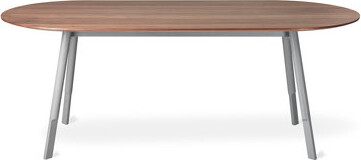 Gus* Modern Bracket Dining Table Oval Base Walnut - ShopStyle
