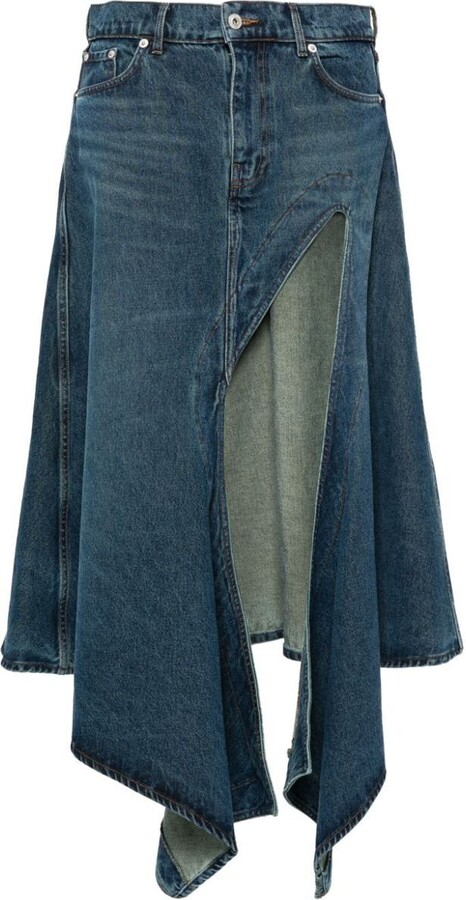 Y/Project Evergreen Cut Out Denim Skirt - ShopStyle