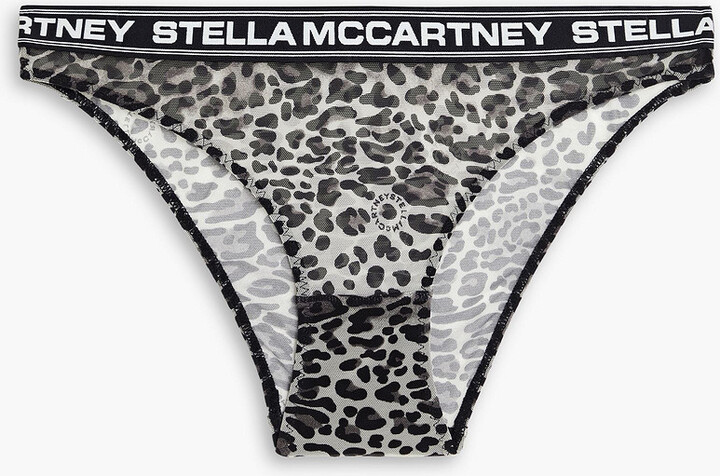 Stella McCartney Leopard-print stretch-mesh low-rise briefs - ShopStyle Panties