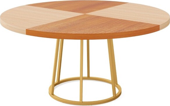 Tribesigns 47-inch Round Dining Table, Orange - ShopStyle