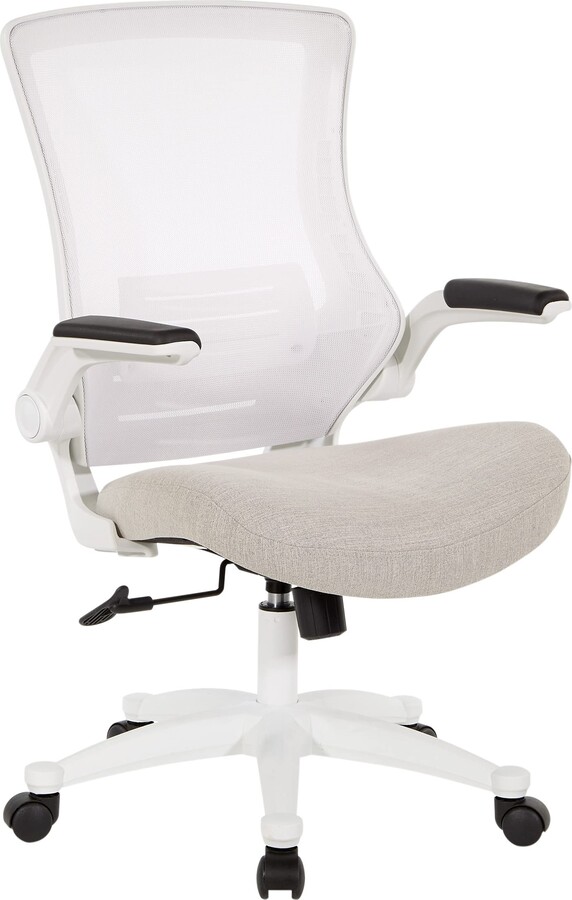 Office Star Products Office Star Ventilated White Screen Back Manager's ...