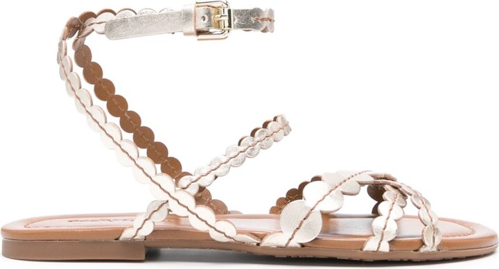 See by Chloe Crossover Leather Sandals - ShopStyle