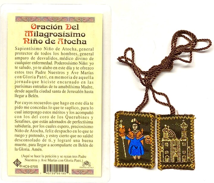 Etsy Holy Divine Child Nino Divino Spanish Prayer Card Scapular 2-Piece ...