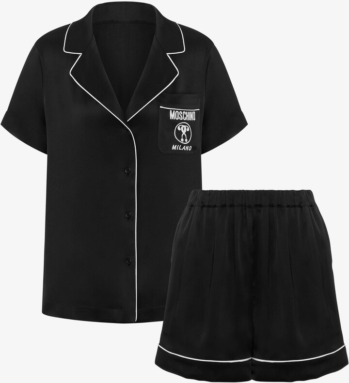 Moschino Double Question Mark Satin Short Pyjamas - ShopStyle Pajamas