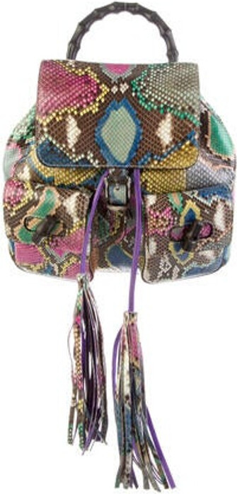 Gucci Python Bamboo Backpack - ShopStyle