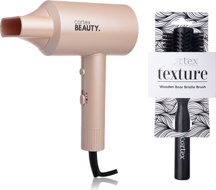 Cortex Beauty Cortex Hotshot Lightweight Compact Dryer & 2.75” Boar ...