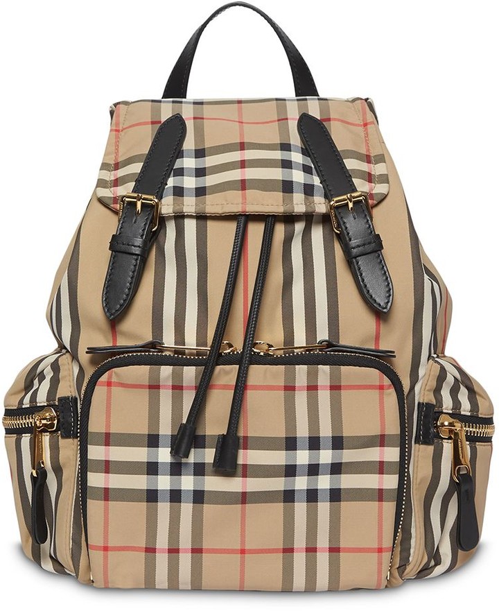 Burberry The Medium Rucksack in Icon Stripe Nylon - ShopStyle Backpacks