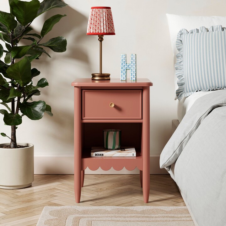 Dunelm Remi 1 Drawer Bedside Table Red Clay - ShopStyle Nightstands