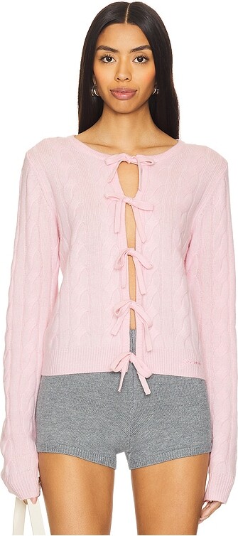Ganni Cashmere Mix Tie String Cardigan - ShopStyle