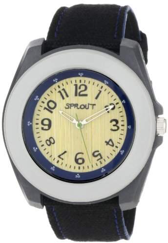 Sprout Unisex ST2000GYBKBK Corn Resin Organic Cotton Strap Watch ...