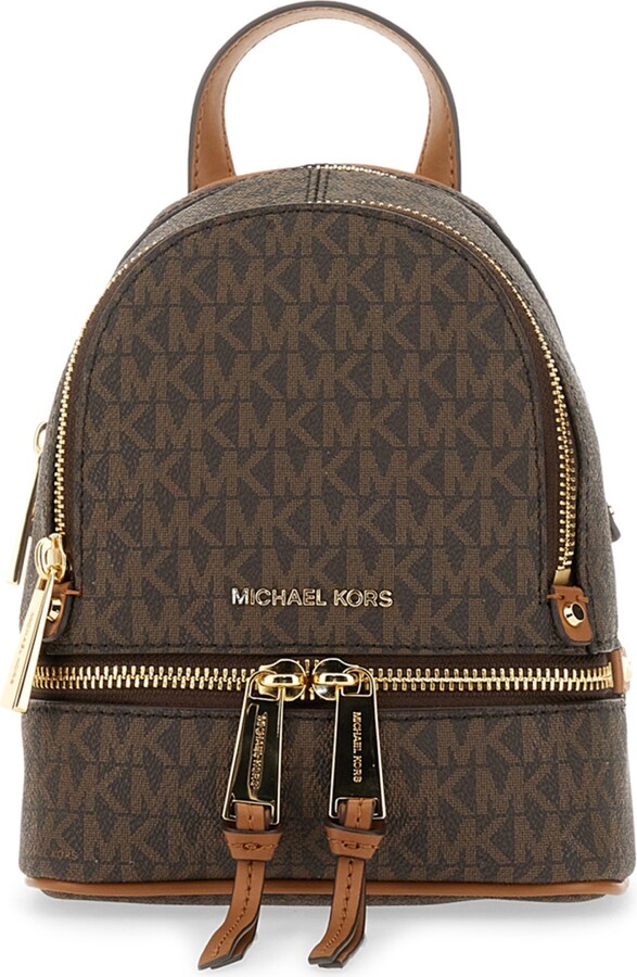 MICHAEL Michael Kors Mini Rhea Zipper Logoed Backpack - ShopStyle