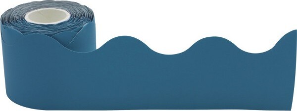 Teacher Created Resources Slate Blue Scalloped Rolled Border Trim, 50 ...