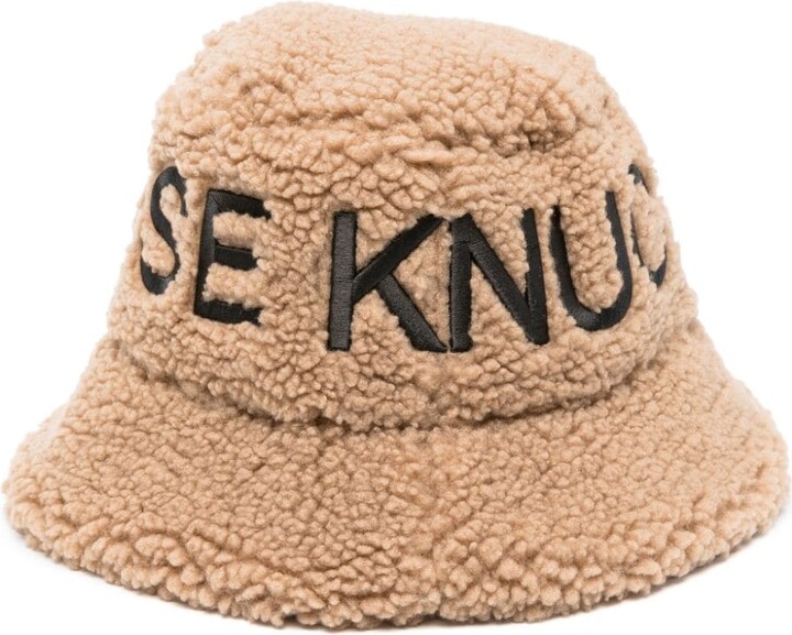 Moose Knuckles Logo-Patch Faux-Shearling Bucket Hat - ShopStyle
