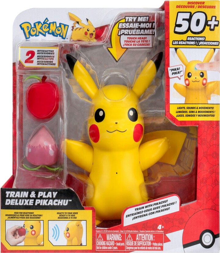 Pokemon Pikachu Train and Play Deluxe Interactive Action Figure ...