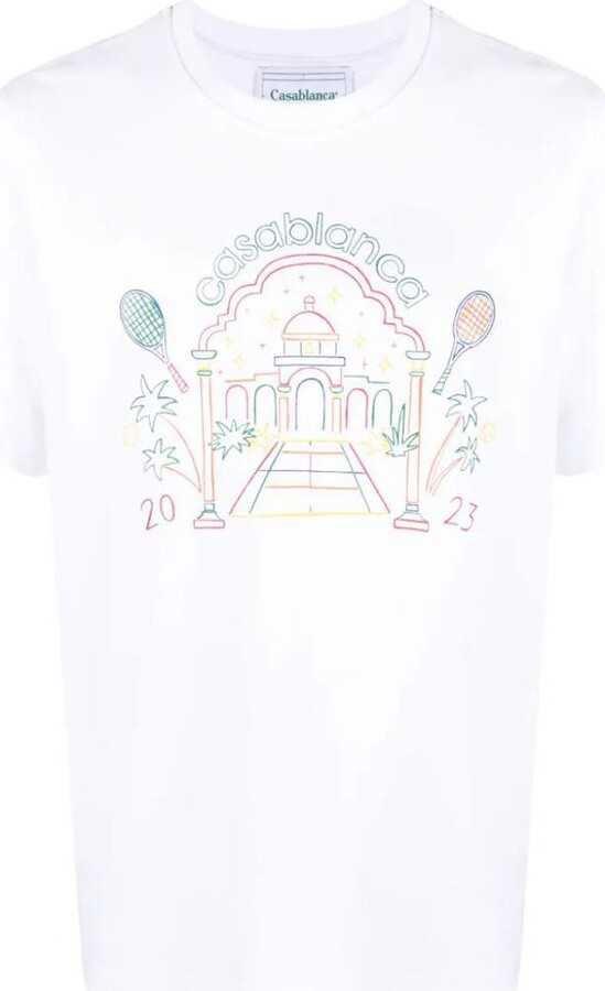 Casablanca Rainbow Crayon Temple Screen Printed T-Shirt - ShopStyle