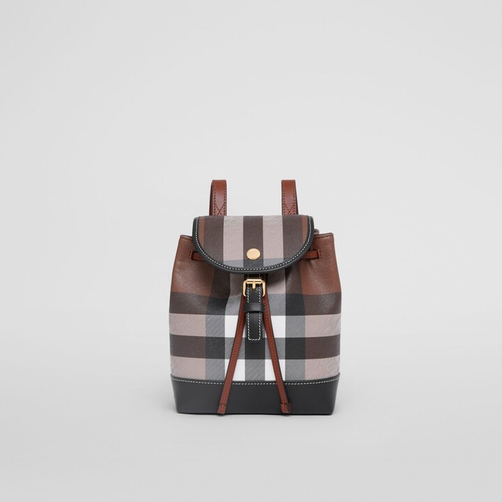 Burberry Check and Leather Micro Backpack - ShopStyle