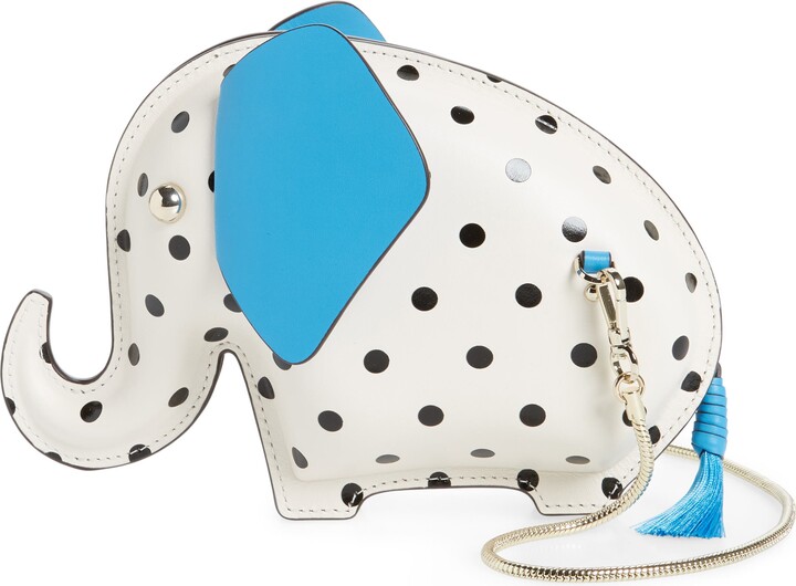 Kate Spade Tiny Cabana Dot Elephant Leather Crossbody Bag - ShopStyle