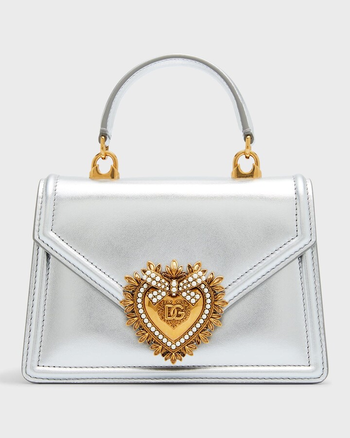 Dolce & Gabbana Devotion Mini Metallic Leather Top-Handle Bag - ShopStyle