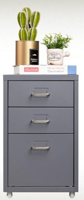 Hokku Designs 3-Drawer Mobile Classification Storage Cabinet, Under ...