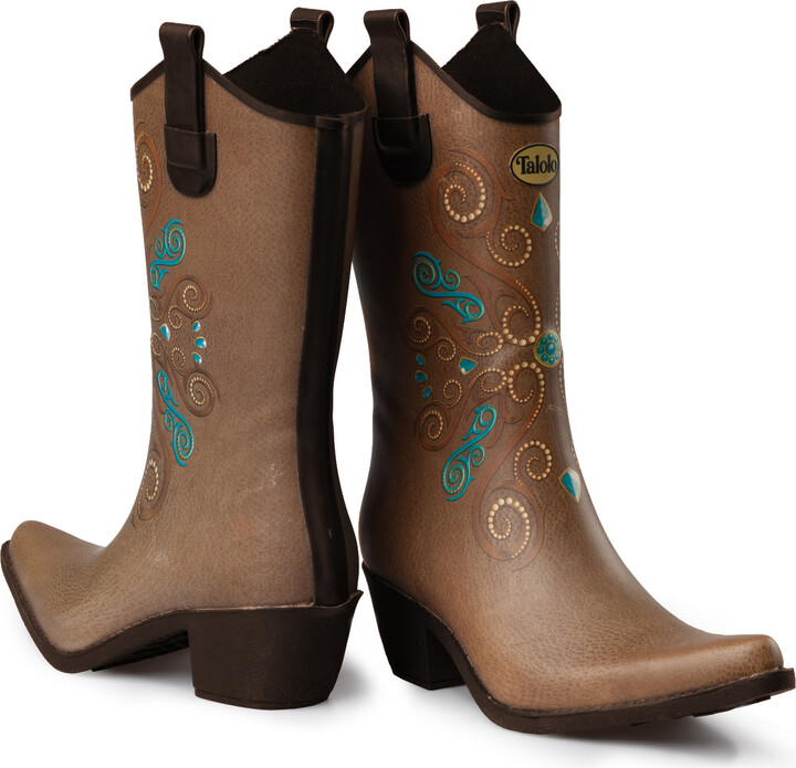 Talolo Boots Dallas Dreamer Western Style Cowgirl Welly Boot - ShopStyle